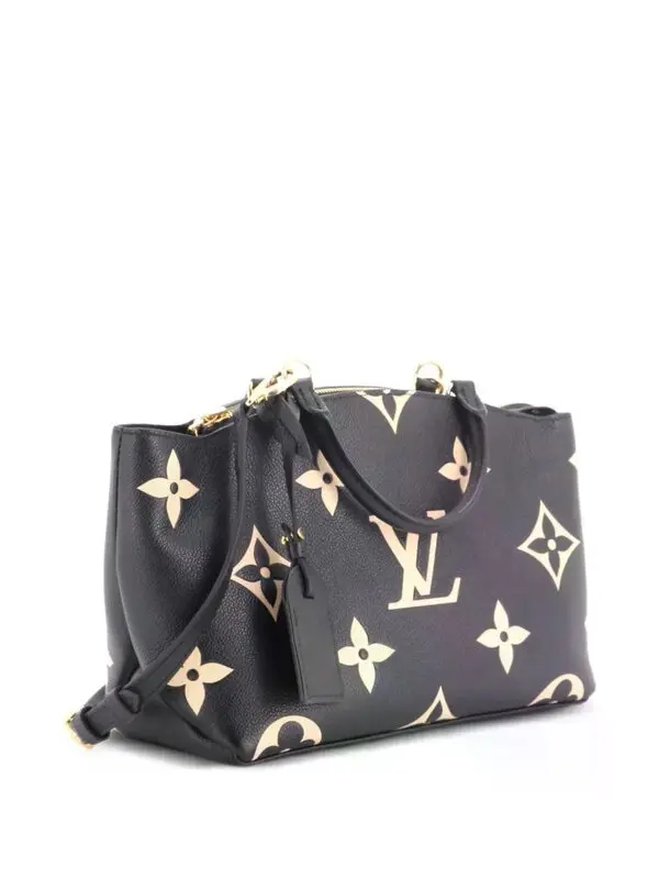 LOUIS VUITTON Petit Palais Handbag Bicolor Monogram Empreinte Giant Satchel - Black