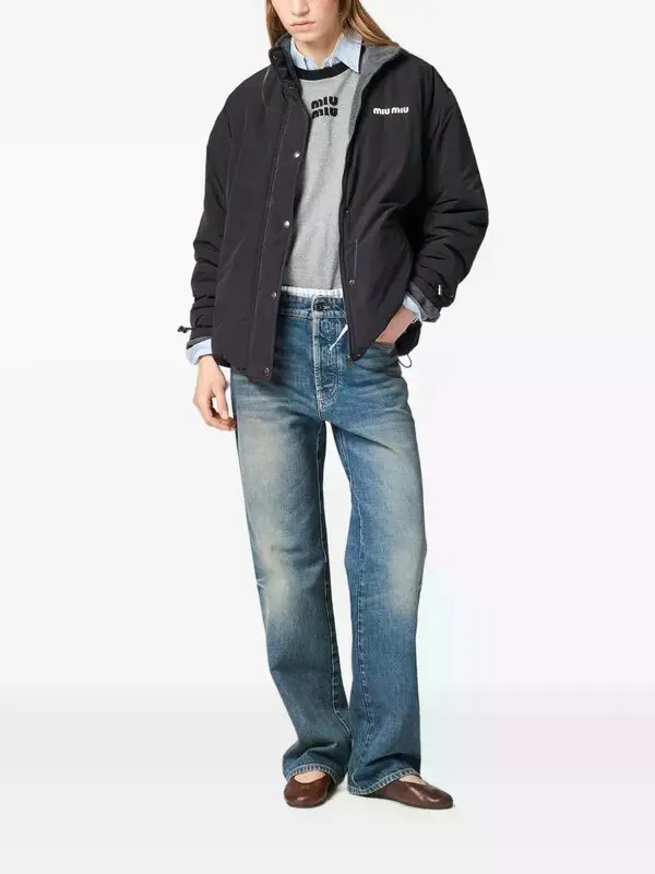 Miu Miu Pongé And Fleece Jacket