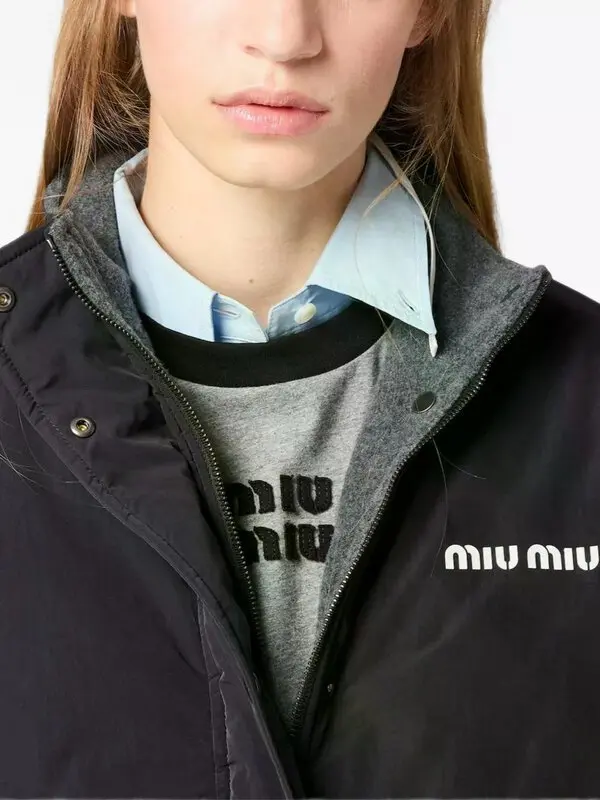 Miu Miu Pongé And Fleece Jacket
