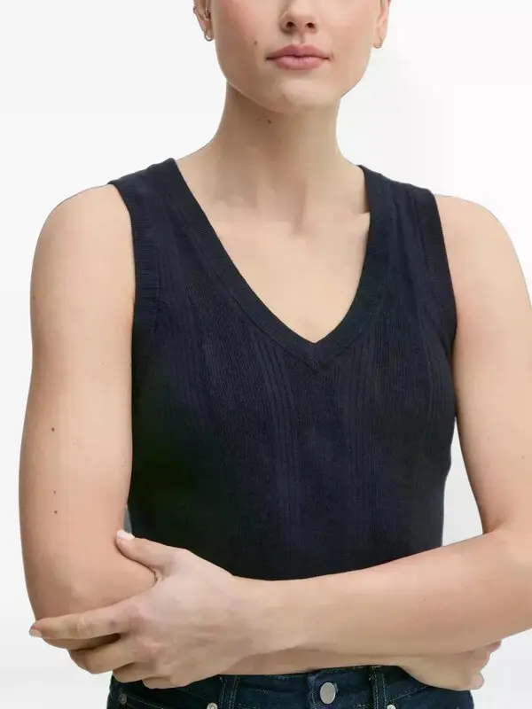 MOS MOSH V-neck Ribbed Top