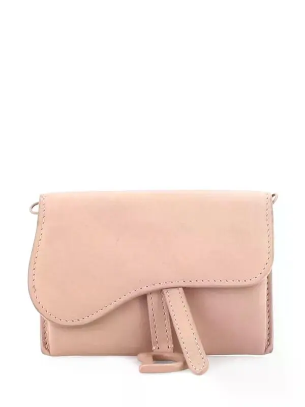 Dior Saddle Nano Pouch Leather Belt Bag - Neutrals