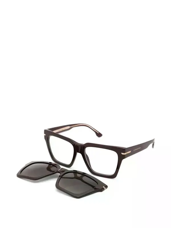 Victoria Beckham Square-frame Clip-on Glasses