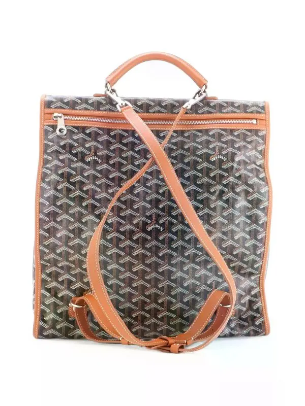 Goyard Saint Leger Briefcase Coated Canvas Backpack - Brown