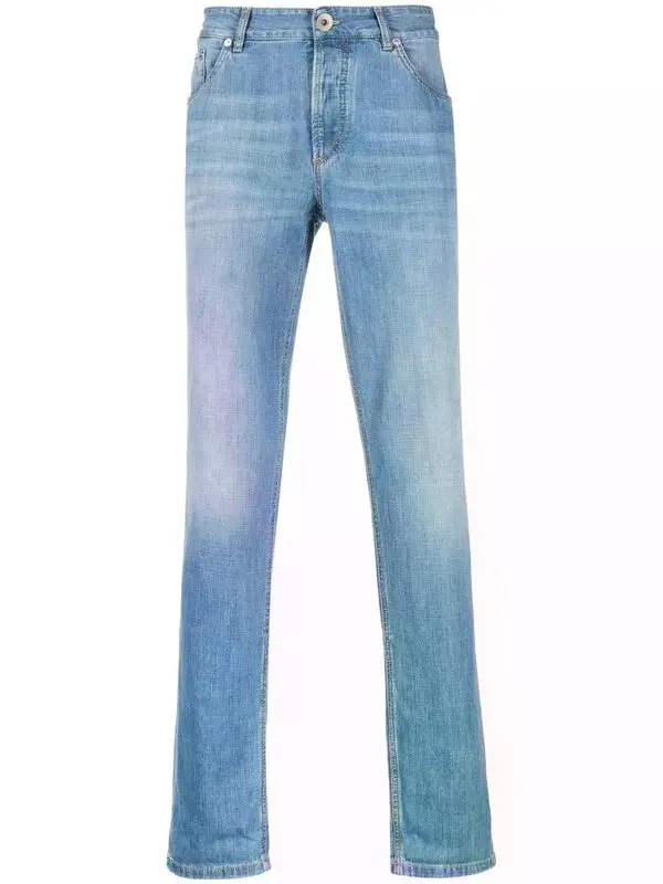 Brunello Cucinelli Straight Leg Jeans - Blue