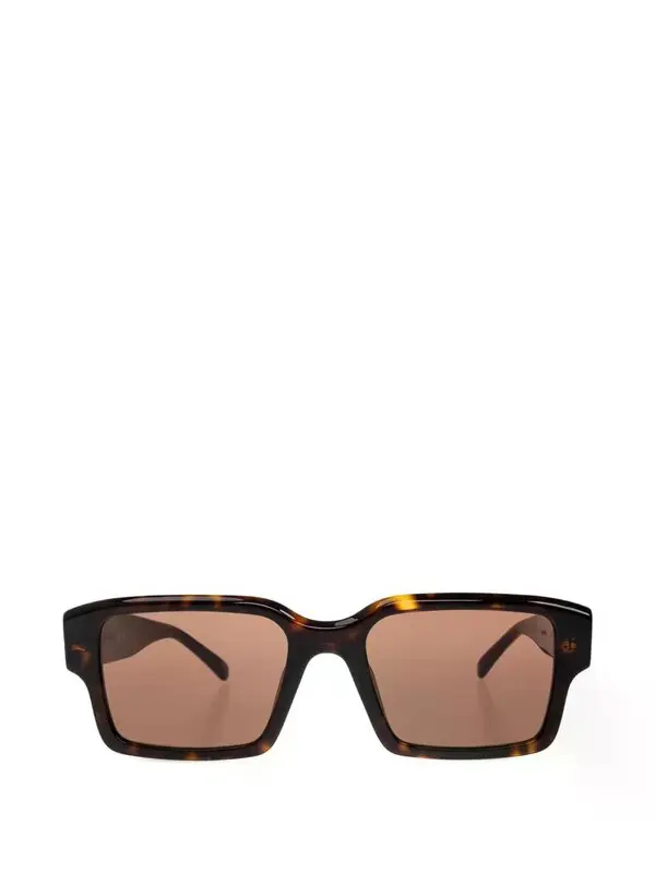 Alexander McQueen Tortoiseshell-effect Rectangle-frame Sunglasses