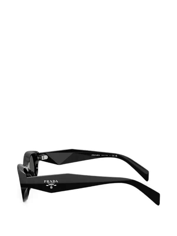 Prada Sculptural-arm Oval-frame Sunglasses
