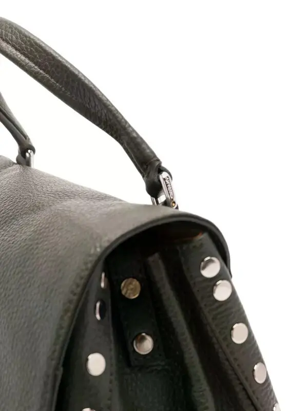 ZANELLATO Small Postina® Daily Stud-embellished Calf Leather Shoulder Bag