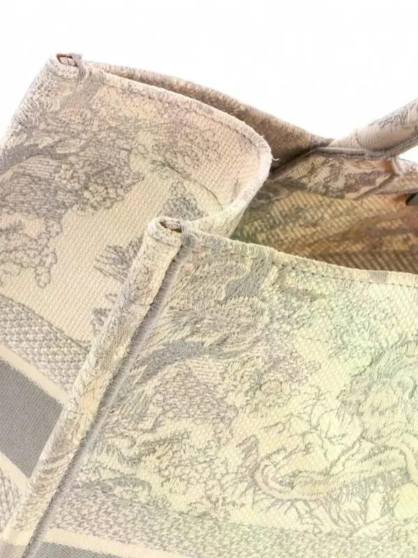 Dior Book Embroidered Canvas Large Tote Bag