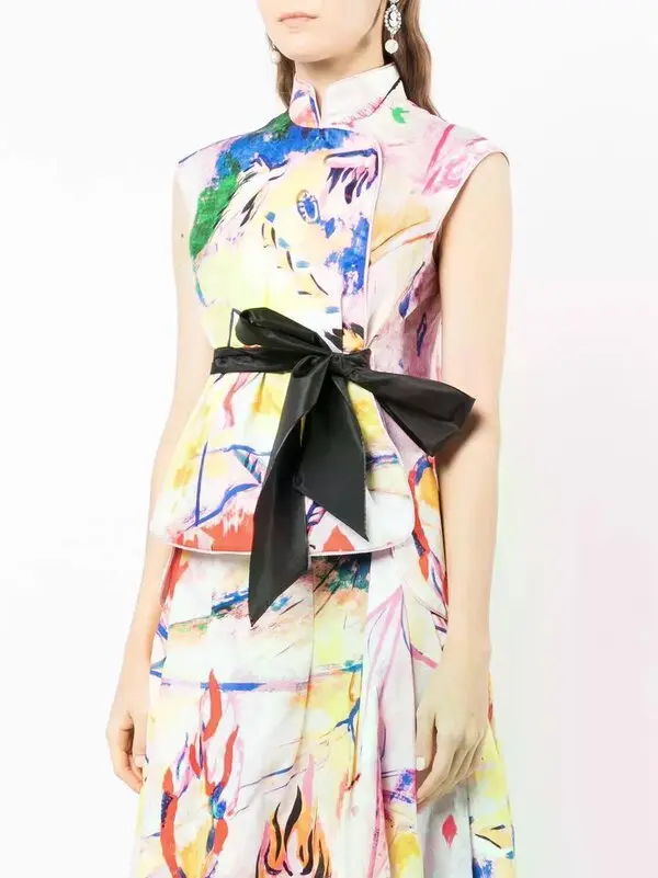 Shiatzy Chen Circus Collection Band-collar Top