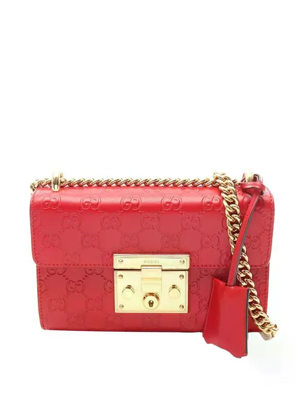 Gucci 2000-2015 Small Guccissima Padlock Crossbody Bag
