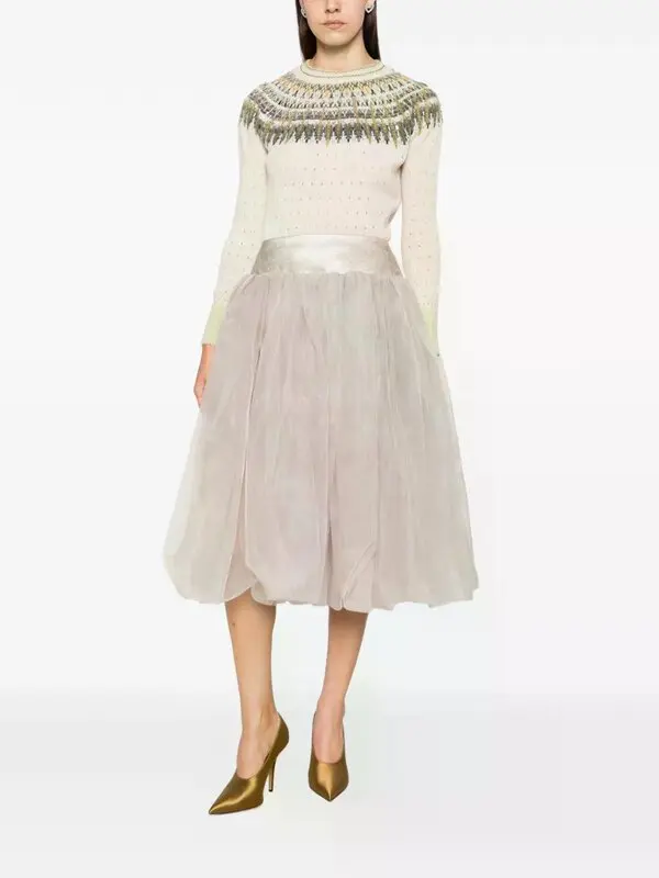 Ermanno Scervino Tulle Layered Midi Skirt