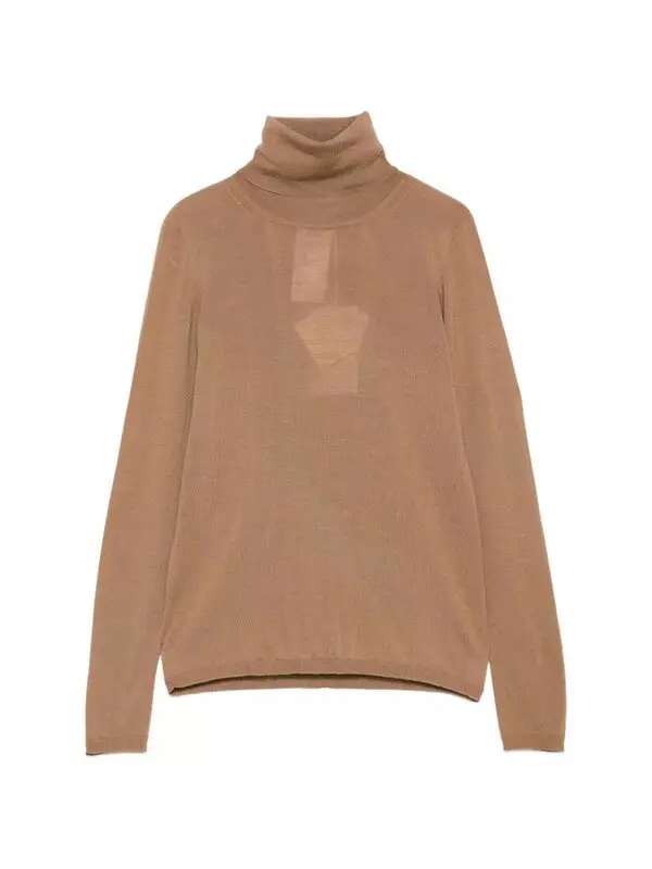 Max Mara Roll-neck Long-sleeve Sweater - Brown