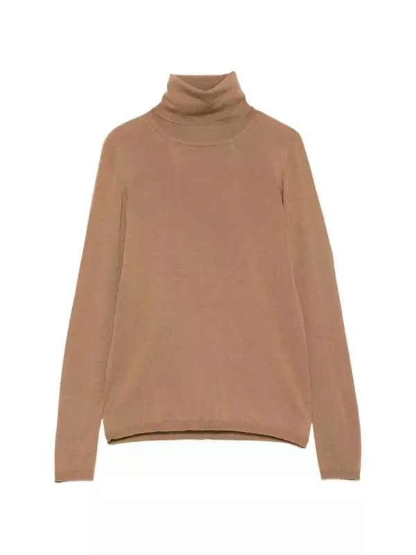 Max Mara Roll-neck Long-sleeve Sweater - Brown