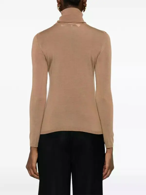Max Mara Roll-neck Long-sleeve Sweater - Brown