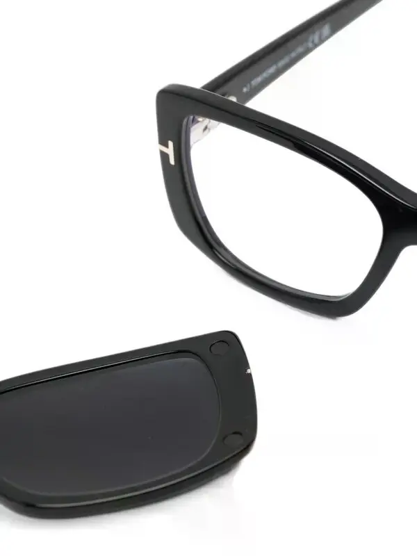TOM FORD Clip-on Rectangle-frame Glasses