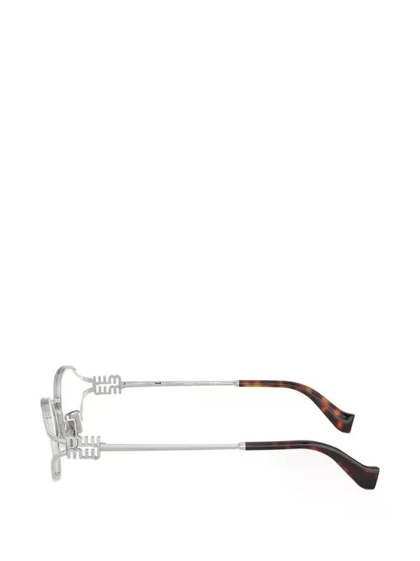 Miu Miu Oval-frame Glasses - Silver