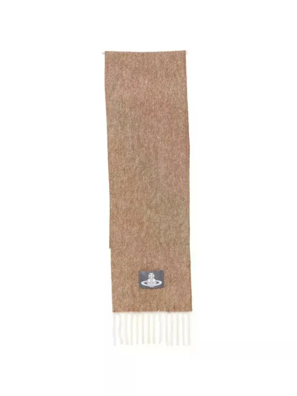 VIVIENNE WESTWOOD Orb-patch Fringed Scarf