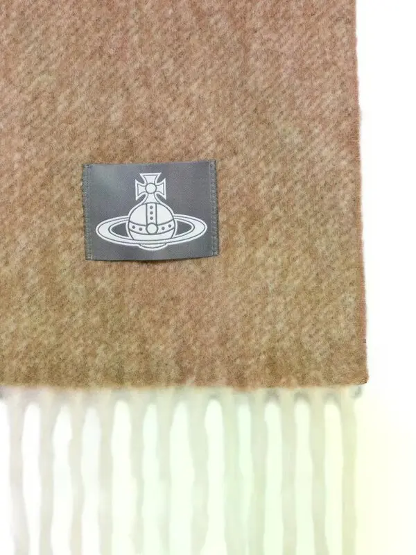 VIVIENNE WESTWOOD Orb-patch Fringed Scarf