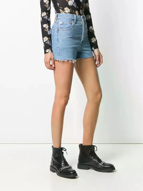 LEVI'S Frayed Denim Shorts
