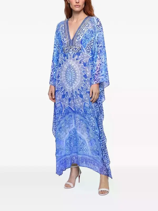 Camilla The Bosphorous Maxi Kaftan Dress - Blue