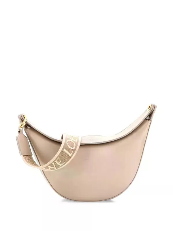 Loewe Luna Leather Hobo Bag - Neutrals