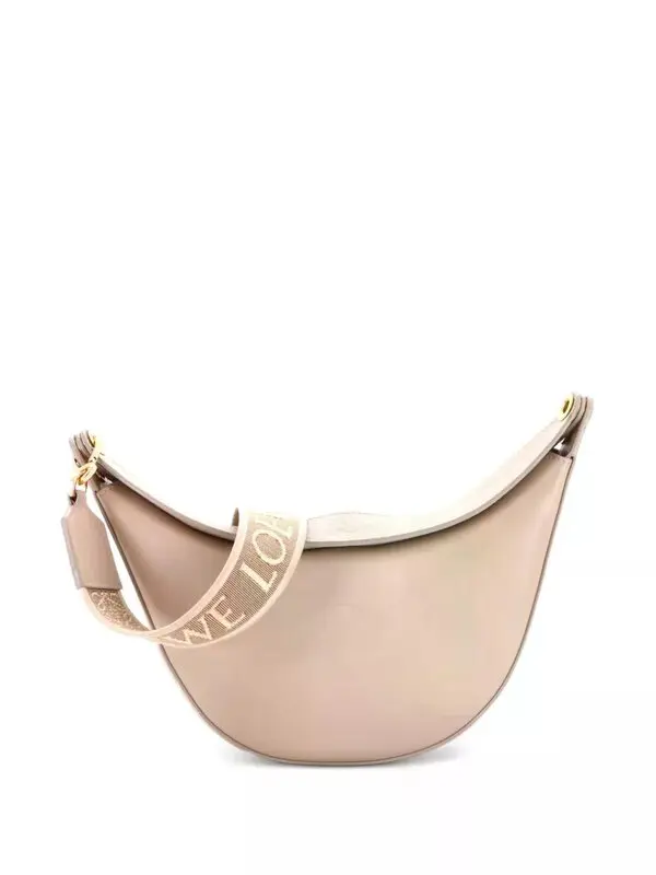 Loewe Luna Leather Hobo Bag - Neutrals