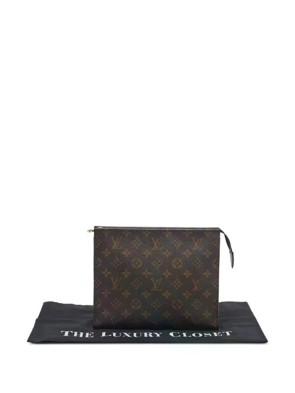 LOUIS VUITTON Zip-up Monogram Clutch Bag