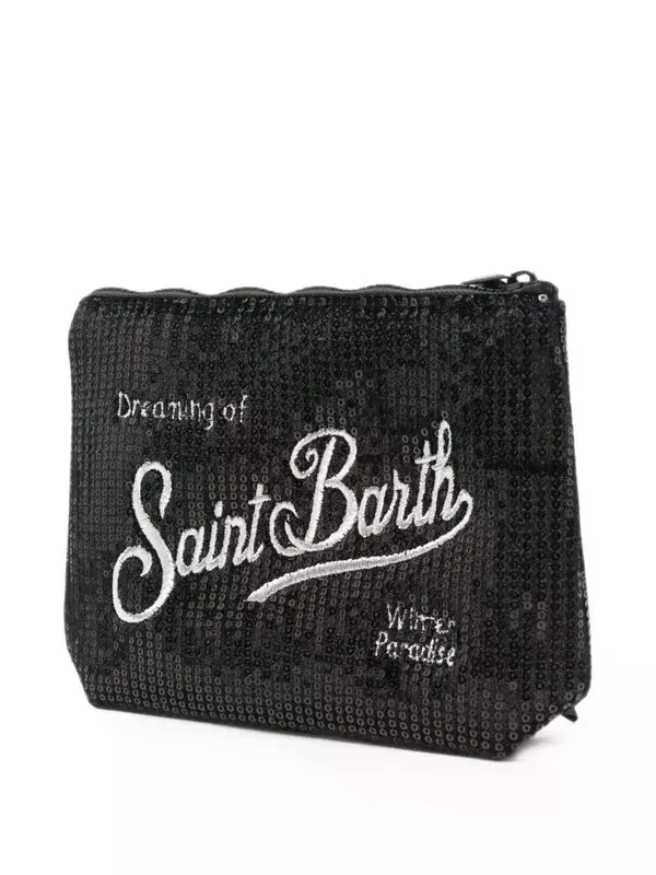 MC2 SAINT BARTH Aline Sequin-embellished Embroidered Clutch Bag