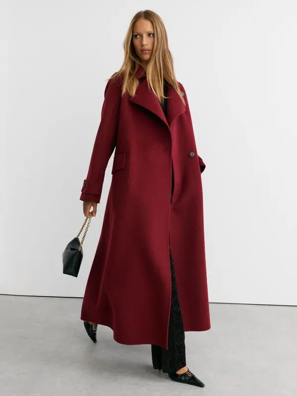 REISS Petite Wool-blend Blindseam Long Coat