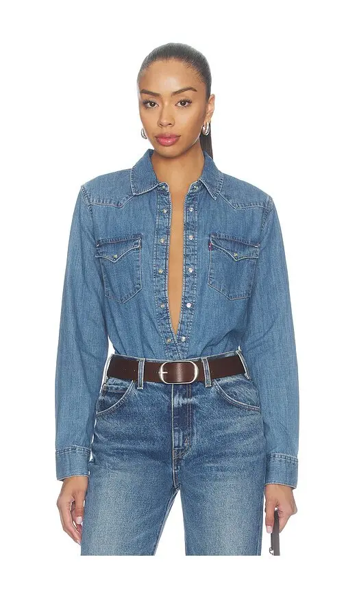 LEVI'S Heritage Western Denim Shirt In . Also - Blue
