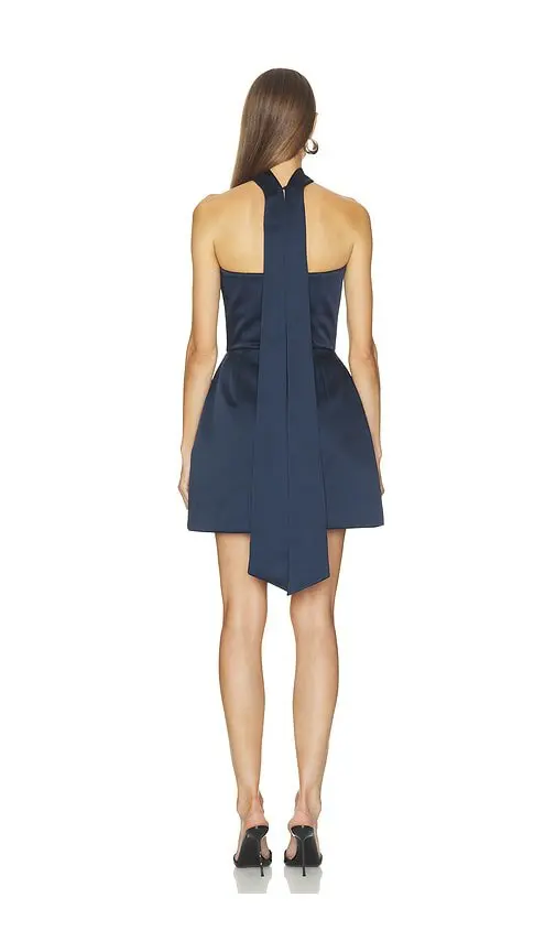 NADINE MERABI Satin Mini Dress In . Also