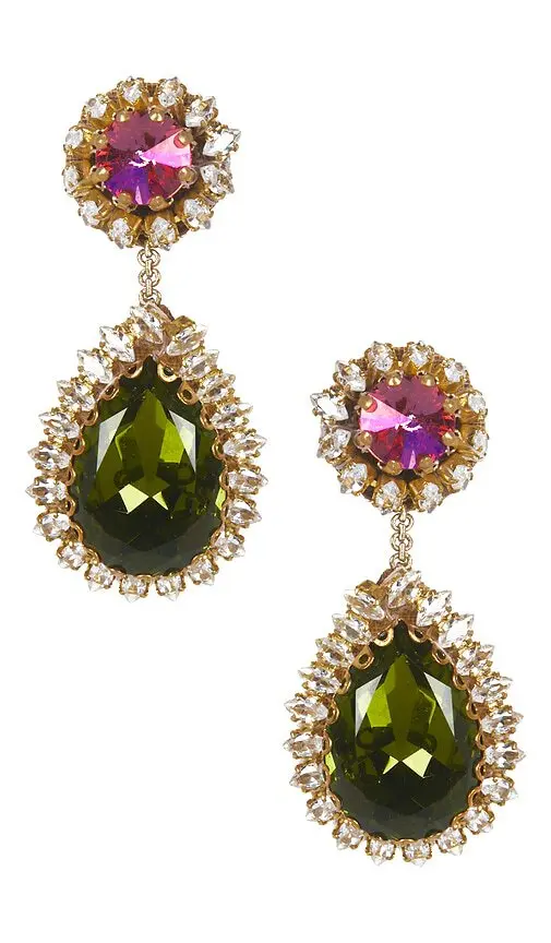 Deepa Gurnani Rekhi Earring - Green