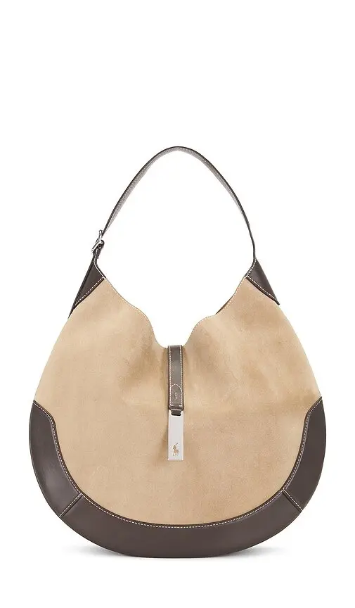 Polo Ralph Lauren Suede Medium Leather Shoulder Bag