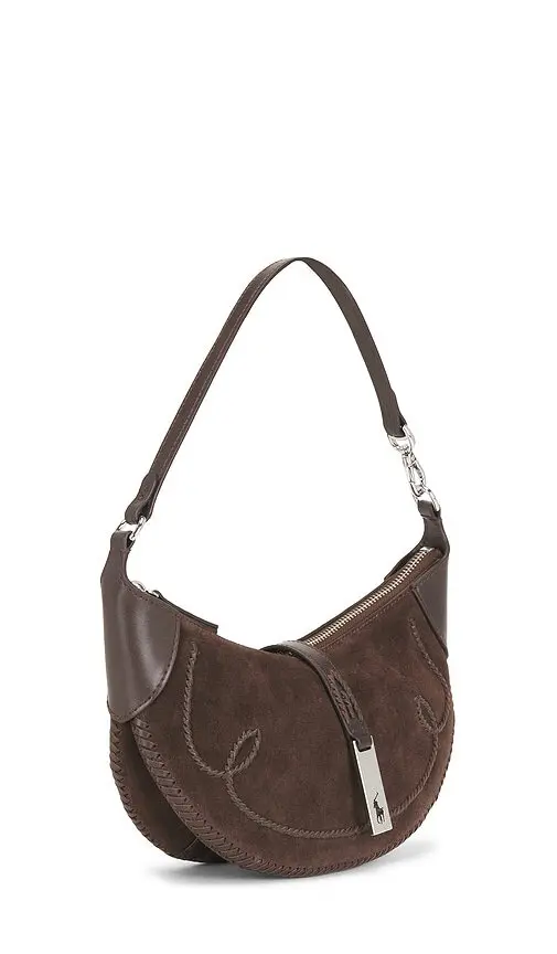 Polo Ralph Lauren Suede Leather Shoulder Bag & Tobacco