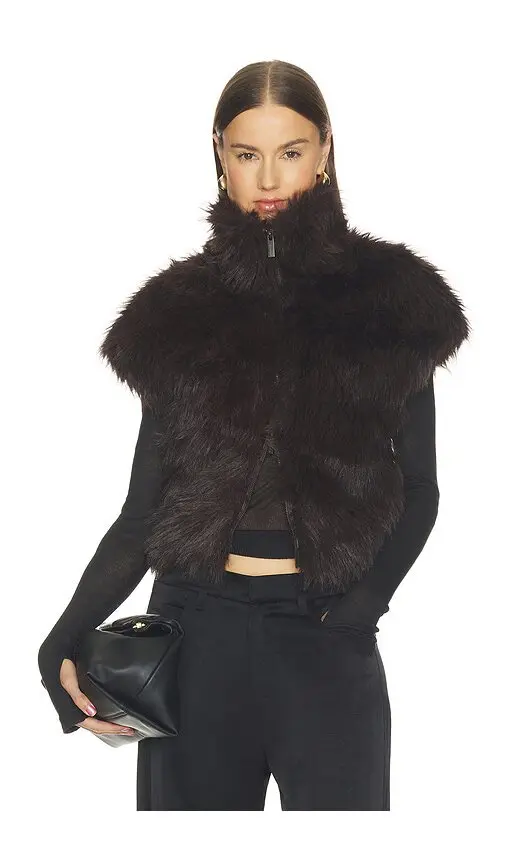 Sanctuary Silky Faux Fur Vest In . Also