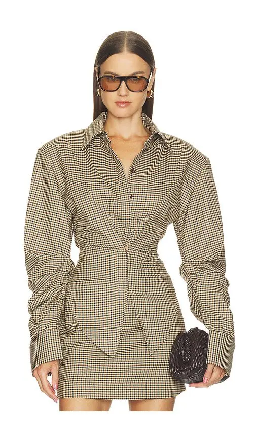 SANS FAFF Check Founder's Blouse In . Also