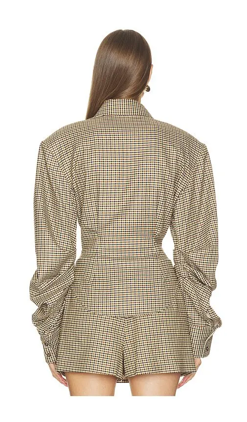 SANS FAFF Check Founder's Blouse In . Also