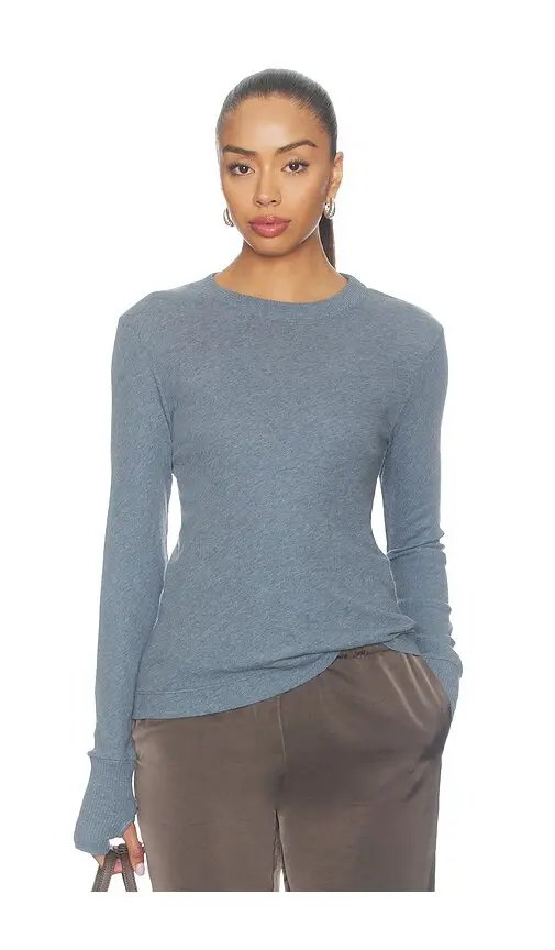 Enza Costa Cashmere Jersey Easy Cuffed Crew In . Also