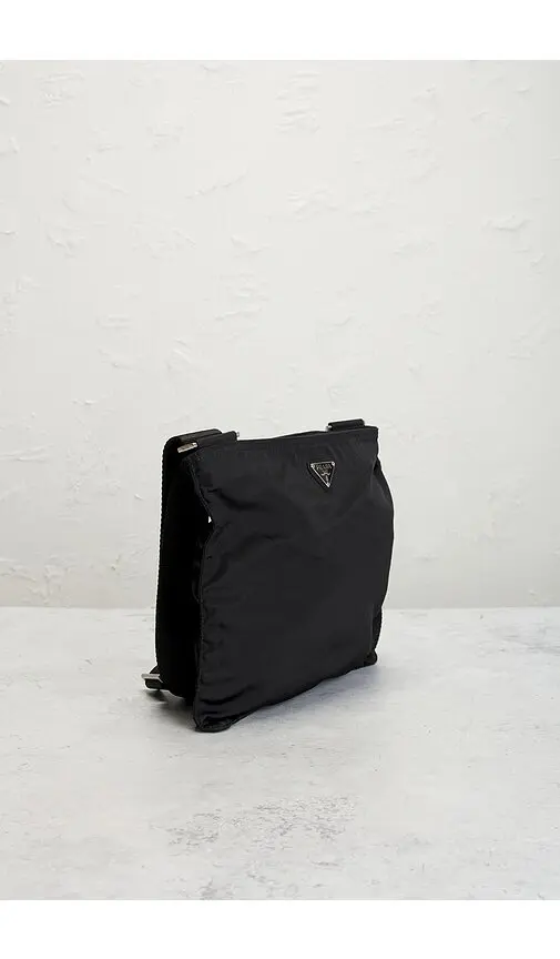 FWRD RENEW Prada Tessuto Flat Messenger Bag