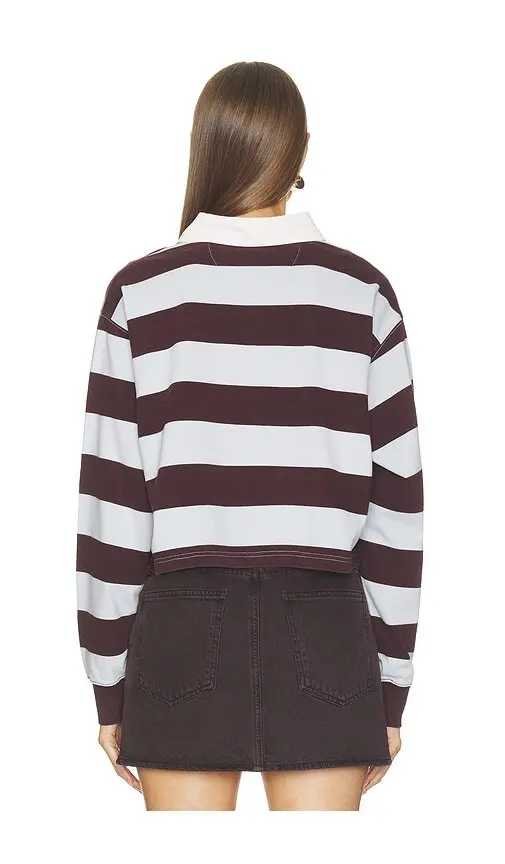 Good American The Cropped Rugby Polo Shirt In . Also