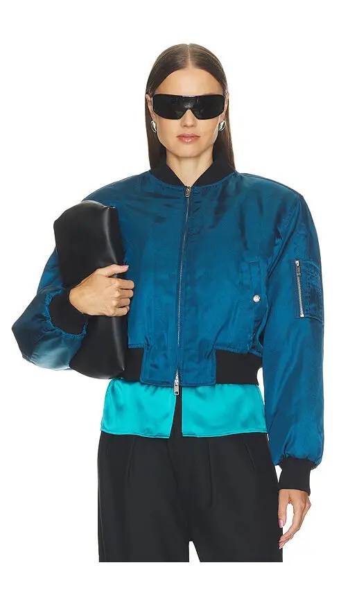 WILLY CHAVARRIA Cropped Bomber Jacket In . Also