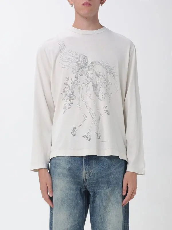 Our Legacy Long-sleeve Organic Cotton T-shirt With Graphic Print
