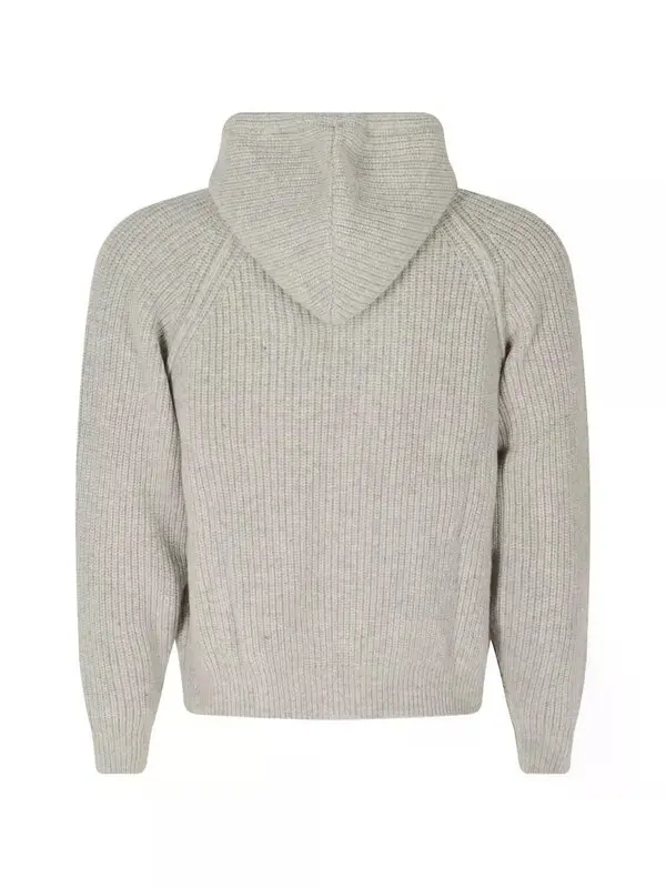 DUNST Ribbed-knit Zip-up Cardigan