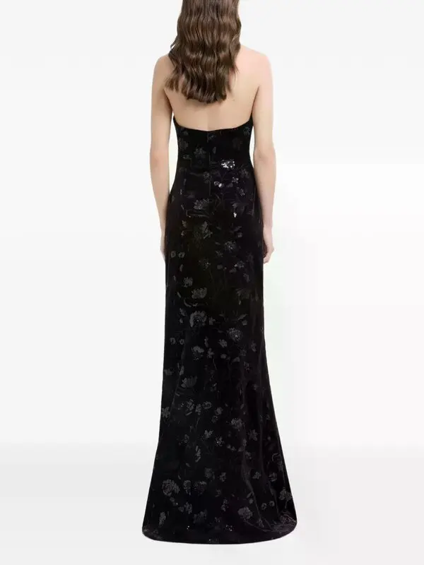 Elie Saab Embroidered Halter-neck Maxi Dress
