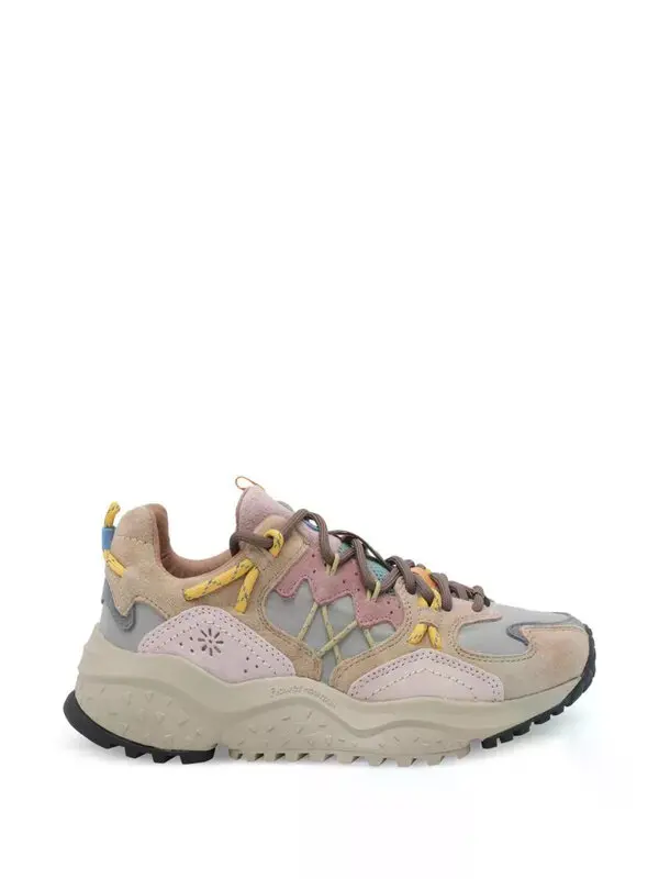 FLOWER MOUNTAIN Yamabushi Suede-panelled Sneakers - Neutrals