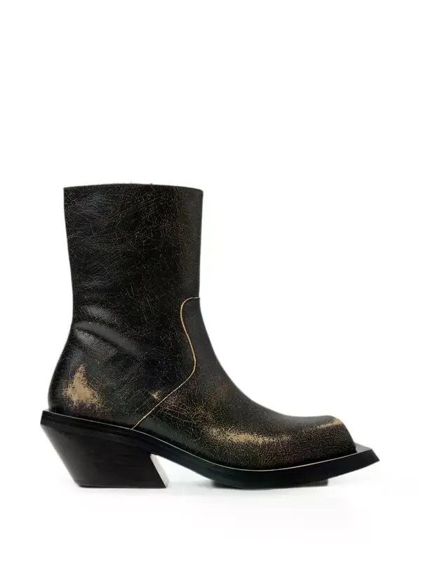 Camper Quetal Cracked-effect Ankle Boots