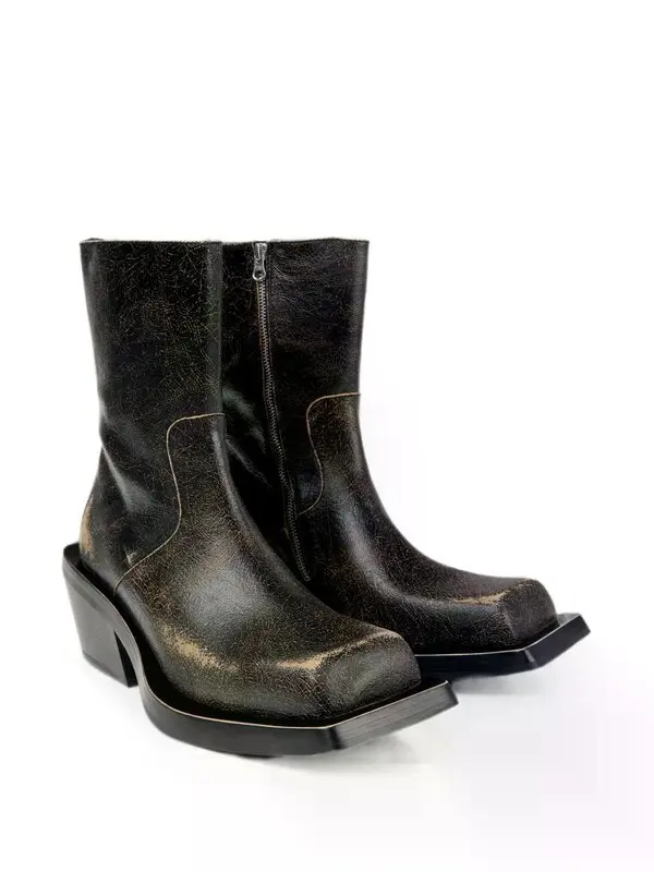 Camper Quetal Cracked-effect Ankle Boots