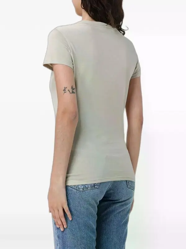 Armani Exchange Sequin-logo T-shirt - Neutrals