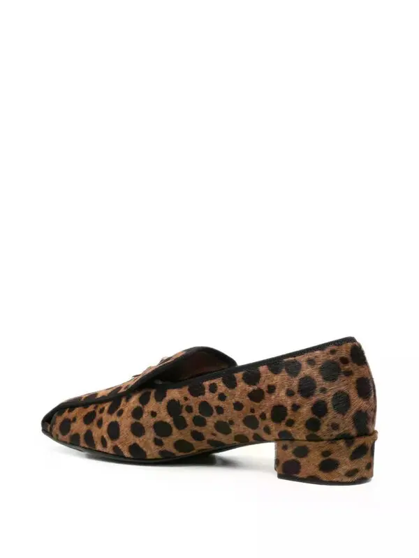 HERBERT LEVINE Show Time Leopard-print Loafers