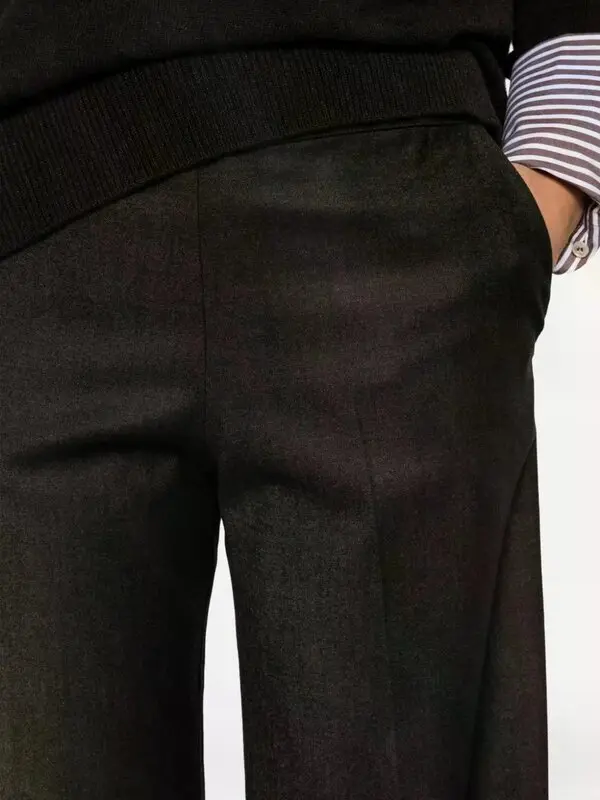 WHYCI Turn-up-cuff Wide-leg Trousers